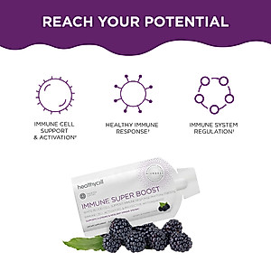 Healthycell Immune Super Boost - Immune Support Supplement with Echinacea, Elderberry, Vitamin C, Zinc - MicroGel Immune Booster for Adults - Maximum Absorption - 30 Gel Packs
