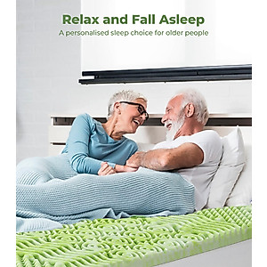 3 Inch Twin Mattress Topper, 7-Zone Memory Foam Mattress Topper for Back Pain, Gel Cooling Mattress Topper, Slow-Rebound Egg Crate Mattress Topper Twin, Pressure Relieving Bed Topper Twin