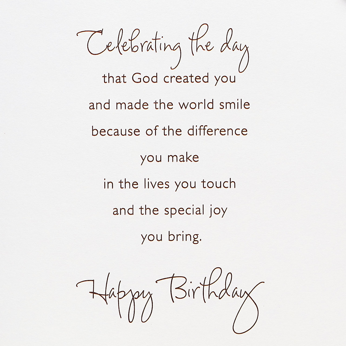 American Greetings Religious Birthday Card (A Gentle Soul)