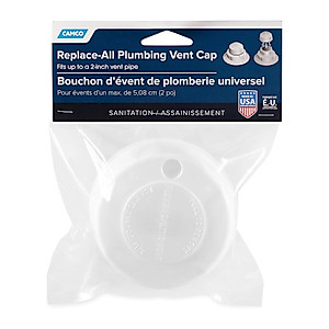Camco 40034 Replacement Plumbing Vent Cap (Polar White)
