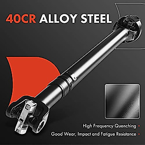 A-Premium Front Complete Drive Shaft Prop Shaft Driveshaft Assembly Compatible with Jeep Cherokee 1987-2001, Comanche 1987-1992, Wagoneer 1987-1990, 4WD Automatic Transmission, Replace# 53005542