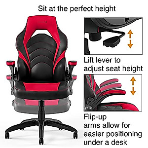 STAPLES 2710774 Gaming Chair Black and Red