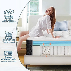 LDLON Full Size Mattress, 12 Inch Memory Foam Hybrid Mattress, Pressure Relieving Bed in a Box, Individual Pocket Springs for Motion Isolation, Edge Support, CertiPUR-US Certified, Fiberglass-Free