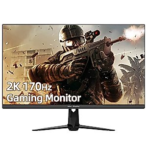 idea display 170Hz Gaming Monitor 27-inch 1440P (Supports 144Hz) Computer TN 2K QHD 2560X1440 1ms 1.07B Display Colors 90% DCI-P3 HDMI Displayport Frameless Freesync HDR Speaker LED G27Q