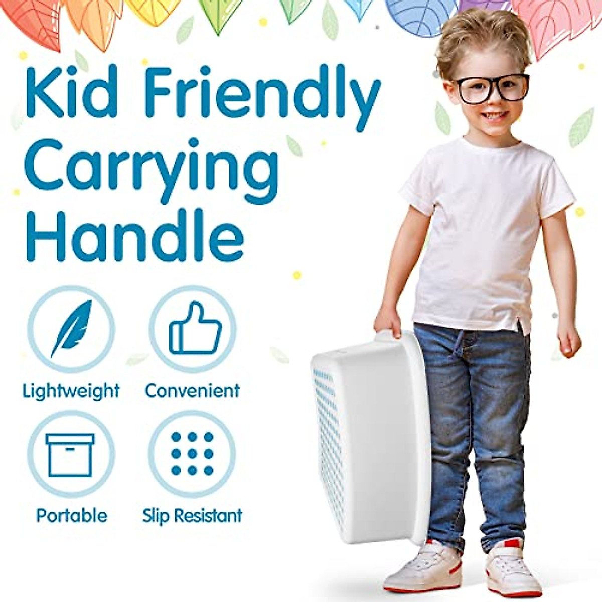 6 Pack Step Stool for Kids Toddler Step Stool Kids for Bathroom Sink Toilet Stools for Potty Training, Bathroom, Kitchen, Bedroom, Toy Room and Living Room Step Stool with Non Slip Base