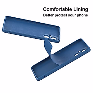 Foluu Silicone Case for OnePlus Nord N20 5G, Liquid Gel Rubber Case with Soft Microfiber Lining Cushion Slim Hard Shell Shockproof Protective Cover for OnePlus Nord N20 5G 2022 (Blue)