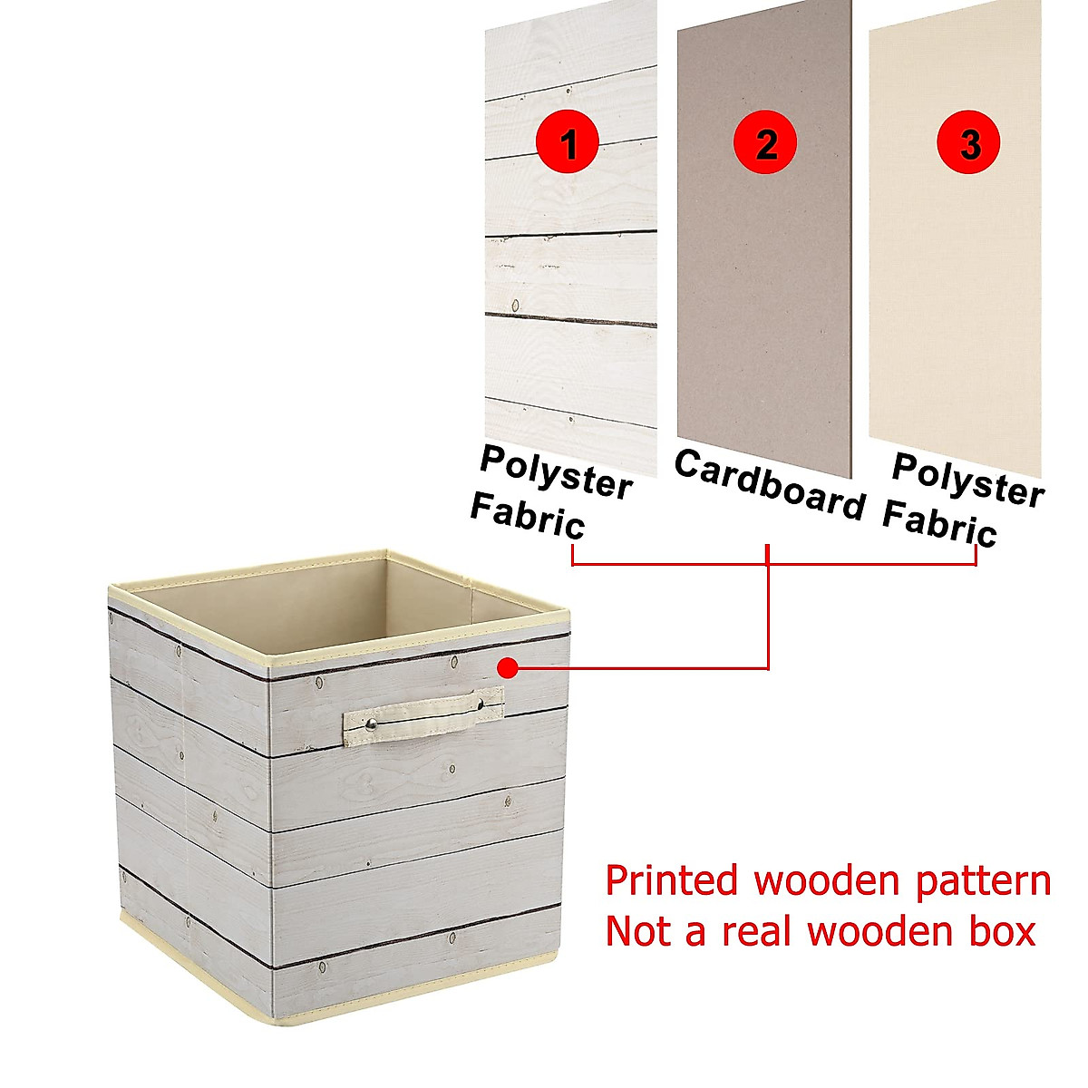 Livememory Storage Cube Bins, Fabric Storage Box Cubes Foldable Baskets Bins for Cube Organizers Home Closet Bedroom (10.5"x10.5"x11") 4 Packs