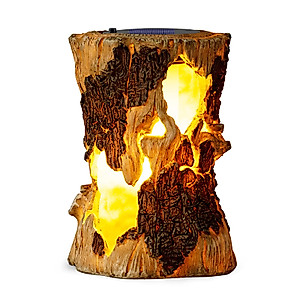 Fire Lights Outdoor Flickering, Solar Lights Outdoor Garden, Flickering Flame Solar Stump Light , Patio Lights Outdoor Waterproof , Solar Flame Lights Outdoor, Fake Campfire