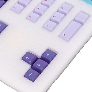 PBT Keycaps, 128 Keys English Keycap Cherry Height DIY Keycaps Fadeless Custom Keycaps for Mechanical Gaming Keyboard(Vaporwave)
