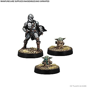 Star Wars: Legion Din Djarin & Grogu Operative Expansion - Tabletop Miniatures Game, Strategy Game for Kids and Adults, Ages 14+, 2 Players, 3 Hour Playtime, Made by Atomic Mass Games