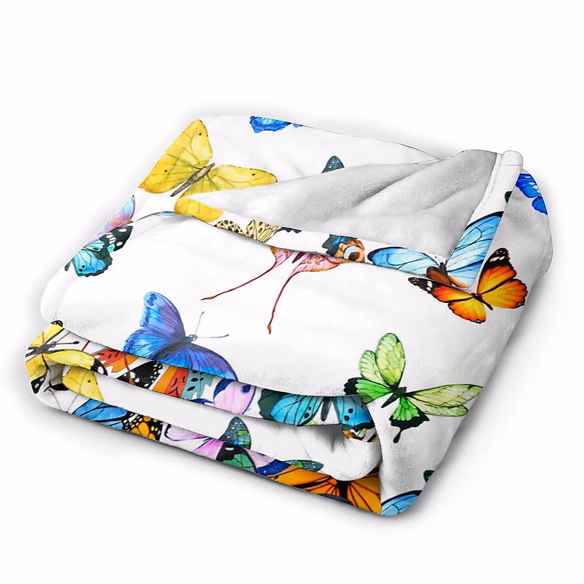 Butterfly Blanket Beautiful Butterfly Throw Blanket Ultra Soft Blankets Lightweight Cozy for Bed Couch Sofa 50"x40"