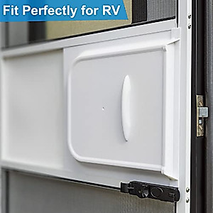 luxlead RV Screen Door Slide - 12" Screen Door Slider Panel with Slide Stop for RV Trailer Camper Motorhome Starcraft, White