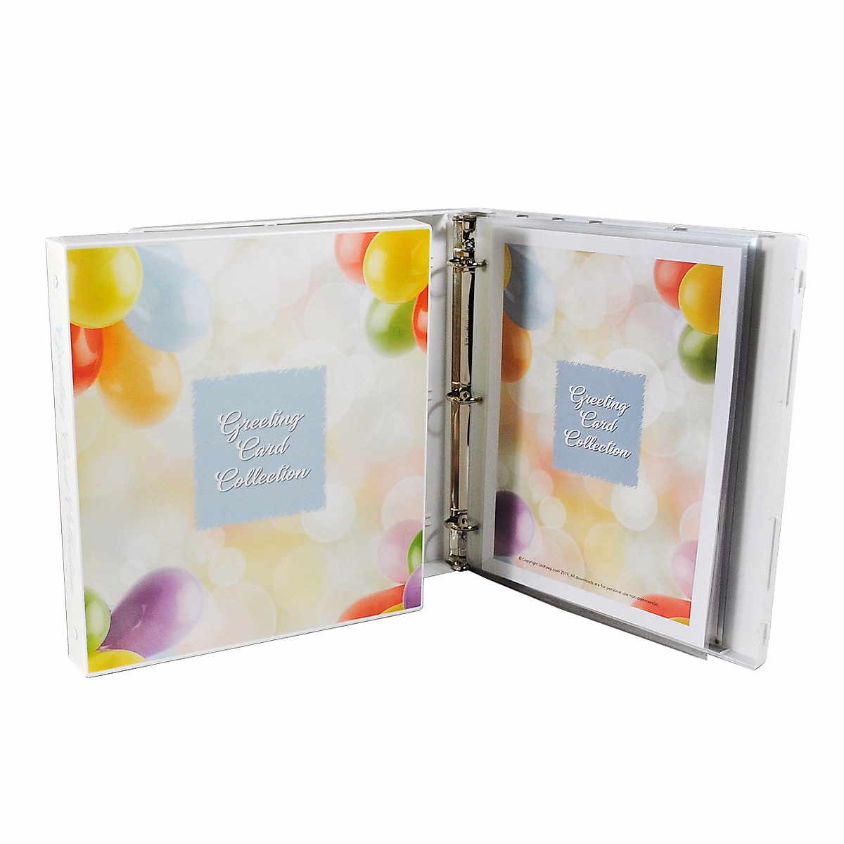 UniKeep Greeting Card Planner and Organizer - Month by Month - Reusable Card Storage - Never Forget Birthdays, Anniversaries, and Weddings - 1.5" Large Capacity - Fully Enclosed 3 Ring Binder Kit