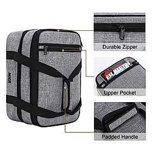 MIER Insulated Double Casserole Carrier Thermal Lunch Tote for Potluck Parties, Picnic, Beach, Fits 9 x 13 Inches Casserole Dish, Expandable by Mid Zipper, Gray