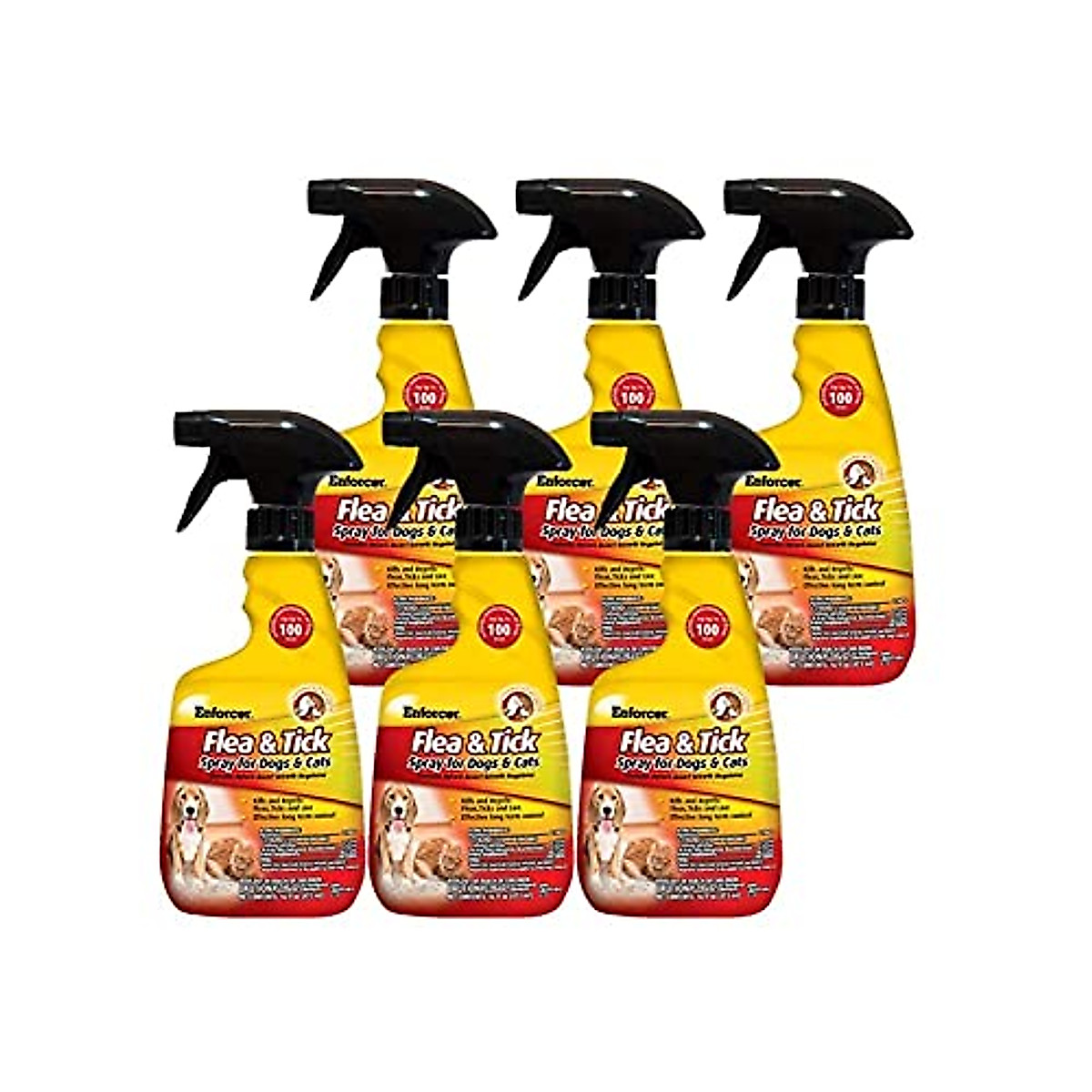 Enforcer Flea & Tick Spray for Dogs & Cats - 16 oz (Case of 6) - EFT166 - Kills and Repels: Fleas, Ticks and Lice