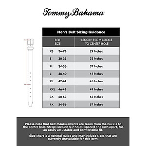 Tommy Bahama Men's Leather Dress Double Belt Loop, Cognac, Medium