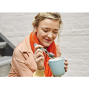 Mepal Ellipse Nordic Blue Foldable Spoon-Reusable-Cutlery for Travel-Ideal for Cereal Cups to Go-Dishwasher Safe, zzzz-s