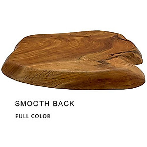 OUEEGER Wood Tray for Decor, Unique Handmade Wood Serving Tray for Fruit Food Table(15.7 INCH)