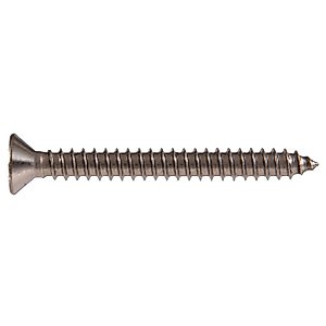 The Hillman Group 823476 Stainless Steel Flat Head Phillips Sheet Metal Screw, #8 x 2-1/2-Inch, 50-Pack