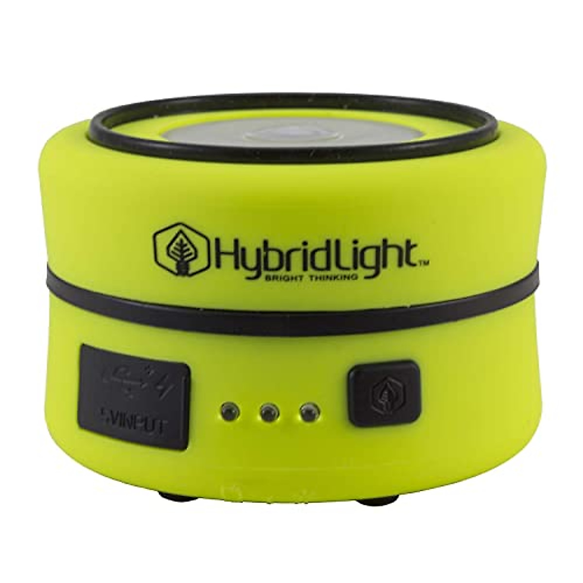 Hybridlight Solar Rechargeable Lantern/Cell Phone Charger. 150 Lm. Built In Solar Panel, Hi-Vis Yellow