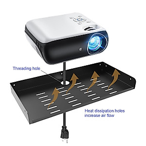 JINGCHENGMEI 2 Pcs of Metal Floating Shelf Wall Mounted for Storage, W 16.6" x D 8" Display Shelf for Collection in Bathroom, Bedroom, Living Room, Kitchen, Modern Steel (16.6 inches 2 Pcs)