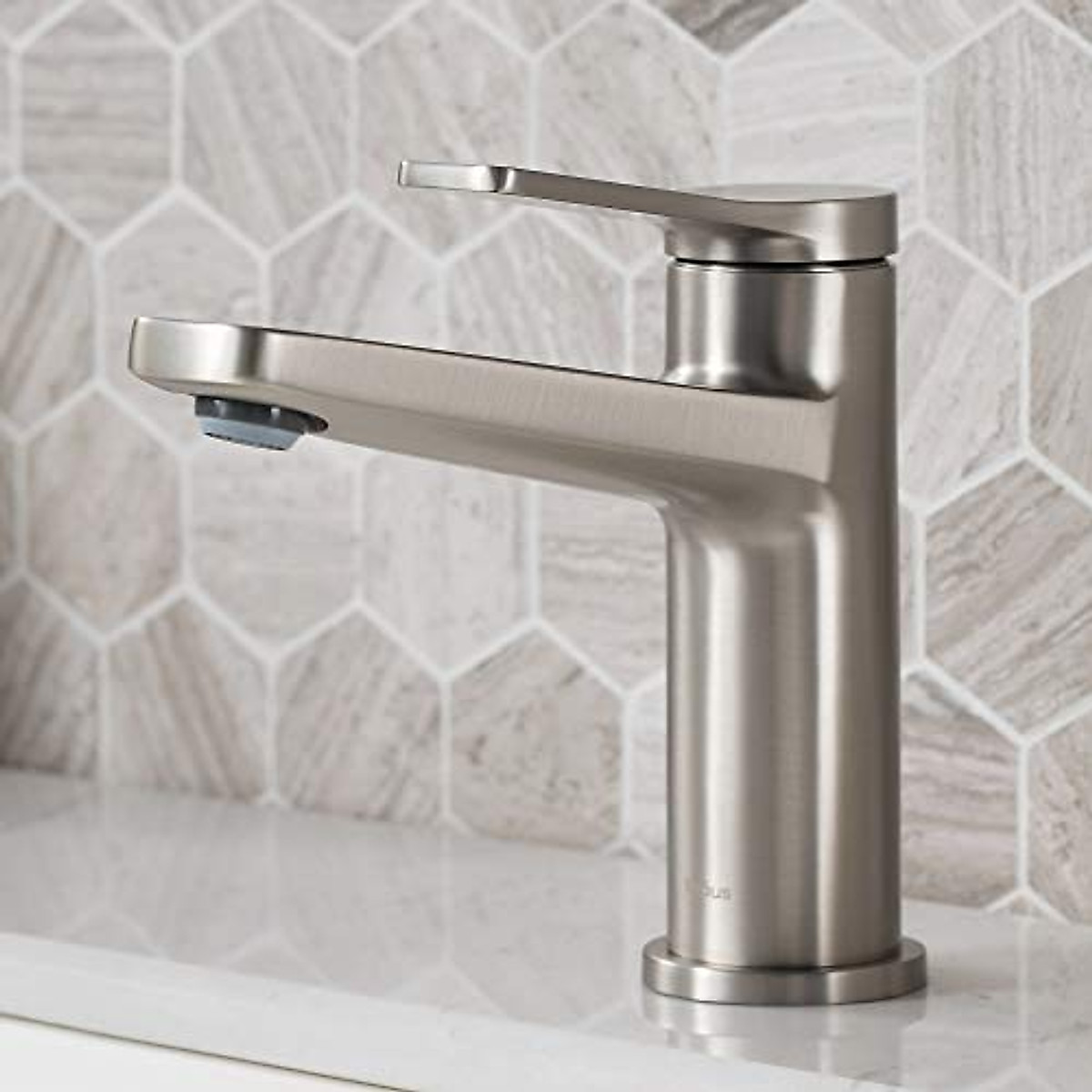 KRAUS Indy Single Handle Basin Bathroom Faucet in Spot Free Stainless Steel, KBF-1401SFS