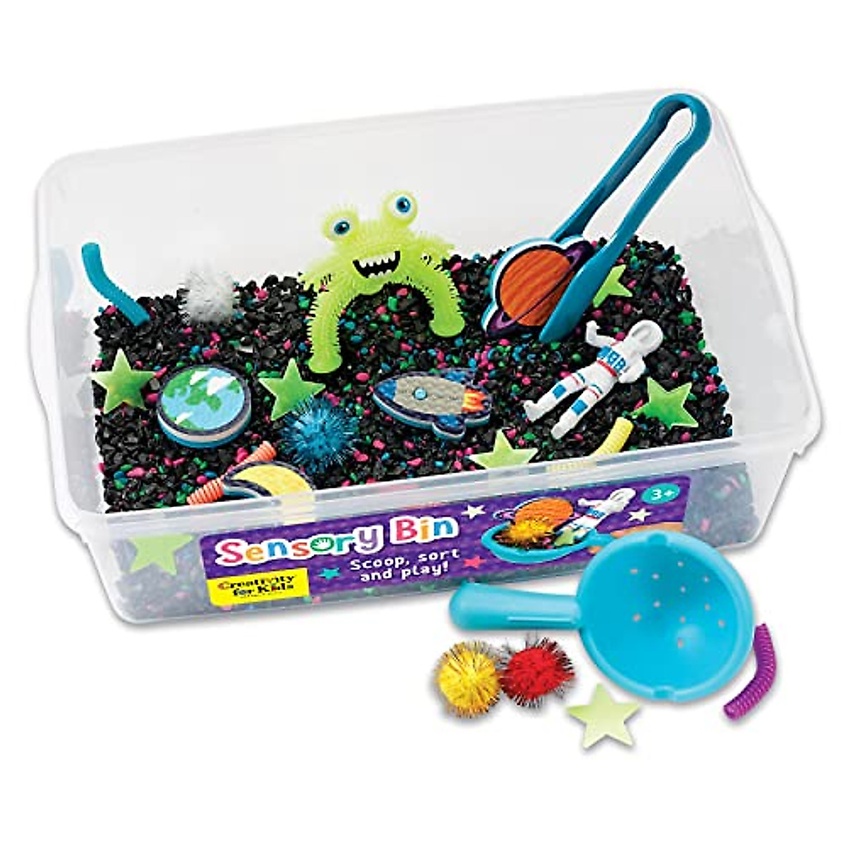 Creativity for Kids Sensory Bin: Outer Space - Preschool and Toddler Sensory Toys, Fine Motor Skills Toys and Sensory Activities for Kids Ages 3+