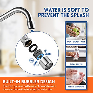 APLWY 25" Height Commercial Faucet Wall Mount with Sprayer 8" Adjustable Center 12" Swing Spout, Wall Mount Kitchen Sink Faucet with Pull Down Pre-Rinse Sprayer for 1/2 Compartment Sink