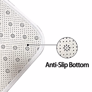 HHKJKJ Burgundy Brown Geometric Bath Mat Red Tan Modern Home Simple Bathroom Bedroom Kitchen Rug Soft Memory Foam Backing 18x30 Inch