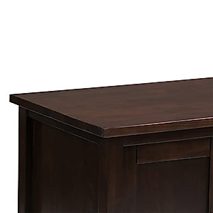 SIMPLIHOME Warm Shaker SOLID WOOD 47 Inch Wide Transitional TV Media Stand in Tobacco Brown for TVs up to 50 Inches, For the Living Room and Entertainment Center