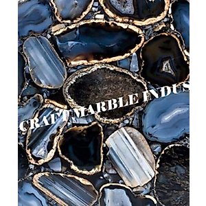 Dark Agate Table Top Round Table, Agate Round Table Top, Agate Stone Table Home Decor, Round Agate Table, Turkish Agate, Table - Furniture, Agate - Gemstone