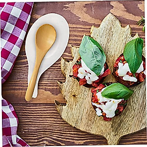 Holibanna 2pcs Silicone Spoon Mat kitchen silicone spoon rest ladle holder coffee spoon rest kitchen spoon holder rubber silicone scraper tableware spoon holder dining table tray