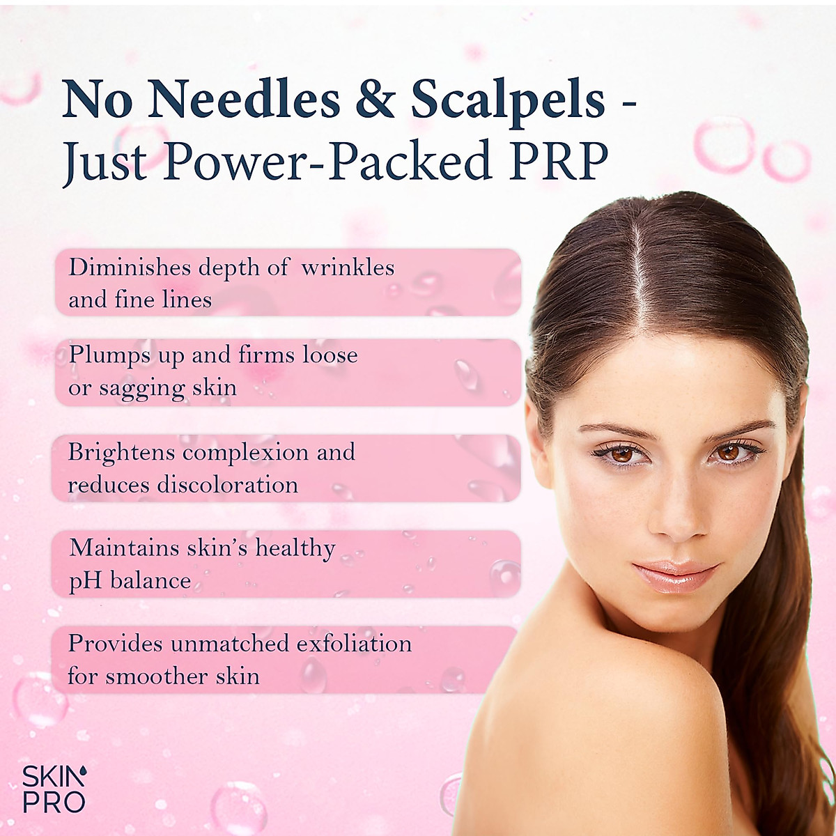 Skin Pro Skin Care Epidermal Serum for Face - PRP Facelift - IGF, EGF Serum - Serum for Face, Face Care, HGF Serum, Platelet-Rich Plasma Deep Anti-Wrinkle Serum with Jojoba Beads