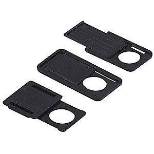 ALXCD Webcam Slider Cover for Laptop, 3 Pcs Ultra Thin 0.03 inch Plastic Slider Cover for Computer Laptop Mac Web Camera (Black)