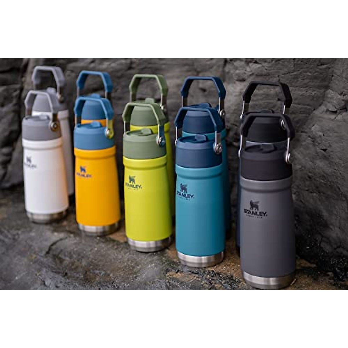 Stanley IceFlow Stainless Steel Water Jug with Straw, Vacuum Insulated Water Bottle for Home and Office, Reusable Tumbler with Straw Leakproof Flip, 17 ounces