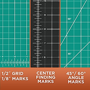 ALVIN, GBM Series Professional Self-Healing Cutting Mat, Green/Black Double-Sided, Gridded Rotary Cutting Board for Crafts, Sewing, Fabric - 24 x 36 inches