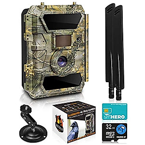 HD Spotting Scope with Tripod 20-60x80mm + LTE 4G Cellular Trail Cameras - BAK 4 Prism Spotting Scopes for Target Shooting Hunting Astronomy Bird Watching - 100% Waterproof Shockproof IP67