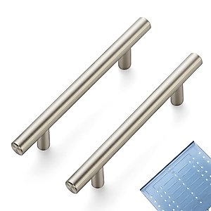 Ravinte 25 Pack | 6'' Cabinet Pulls Brushed Nickel Stainless Steel Kitchen Drawer Pulls Cabinet Handles 6”Length, 3-3/4” Hole Center with Mounting Template