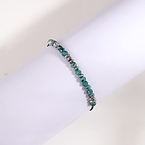 Inspiration Morse Code Bracelet Healing Bracelet Natural Stone Bead Bracelet Code Words Gifts For Daughters, Sisters, Moms,Grandmothers Gifts For Women Couple Birthday Present(turquoise)