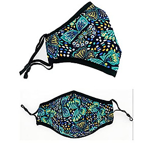 18" x 22" Fat Quarters Quilting Cotton Fabric Bundles for Sewing, 8 PCS Butterfly