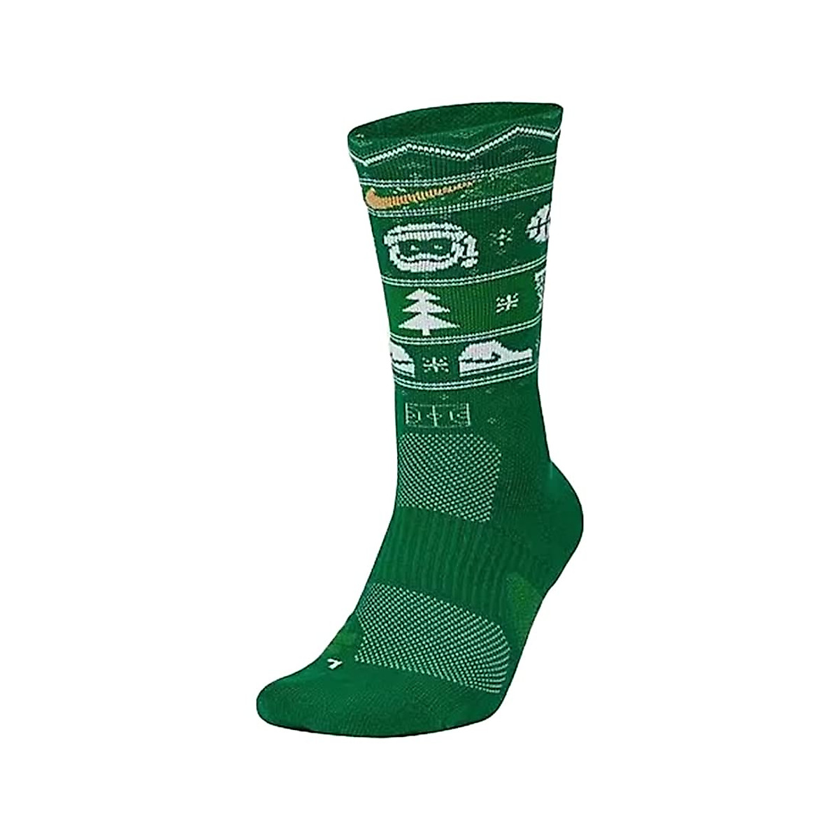 Elite Christmas Crew Basketball Socks Size Men 8-12 Women 10-13