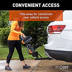 CURT 18088 Aluminum Tray-Style Platform Bike Rack Hitch Mount, Fits 2-Inch Receiver, 2 Bicycles