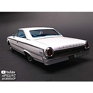 AMT 1963 Ford Galaxie 1/25 Scale Plastic Model Kit, White, AMT1186