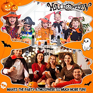 Lounsweer 500 Pcs 2 oz Halloween Cups Bulk Mini Plastic Shot Cups for Party Disposable Shot Glasses Bulk Party Favor Glasses for Wedding Thanksgiving Christmas Parties, Black and Orange