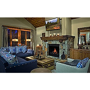 Tosnail 17" x 7.5" Wood Bellows Fireplace Bellows, Wood Air Bellows - Black