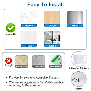 LEWONO Grocery Bag Holder Wall Mount Plastic Bag Dispenser Space Saving Brushed Silver Garbage Bag Holder for Cabinet, Cupboard, Pantry, Anti-Fingerprints Design