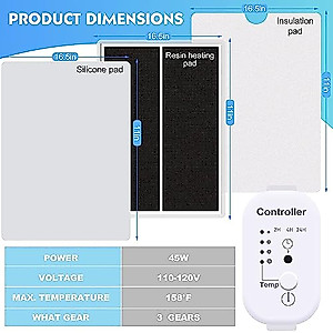 Resin Heating Pad and Plastic Glitter Set for DIY Crafting and Decorating