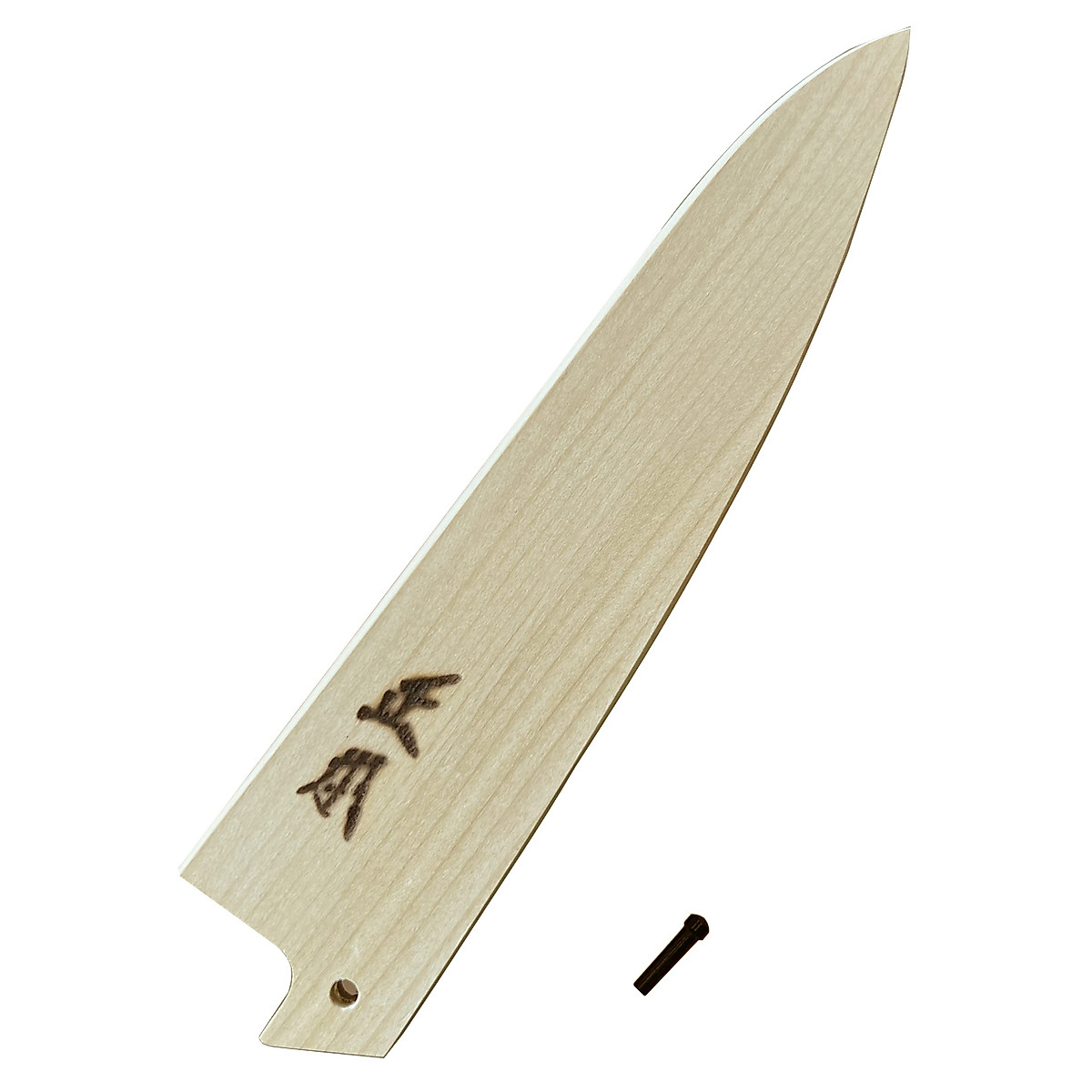 MASAMOTO Petty Knife Sheath 6" (150mm) for VG and AT Series, Japanese Petty Utility Knife Saya with Pin, Wooden Kitchen Knife Protect Cover, Japanese Natural Magnolia Wood, Made in JAPAN