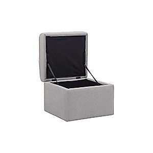 DaVinci Owen Upholstered Swivel Glider with Side Pocket and Storage Ottoman in Grey with Cream Piping, Greenguard Gold & CertiPUR-US Certified