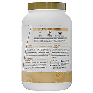 Alpha Supps ISO, Low Carb 100% Whey Protein Isolate Powder, 25 Grams Per Serving, Helps Support Muscle Growth, Low Sugar and Gluten Free (Snicker Doodle, 2 lb)